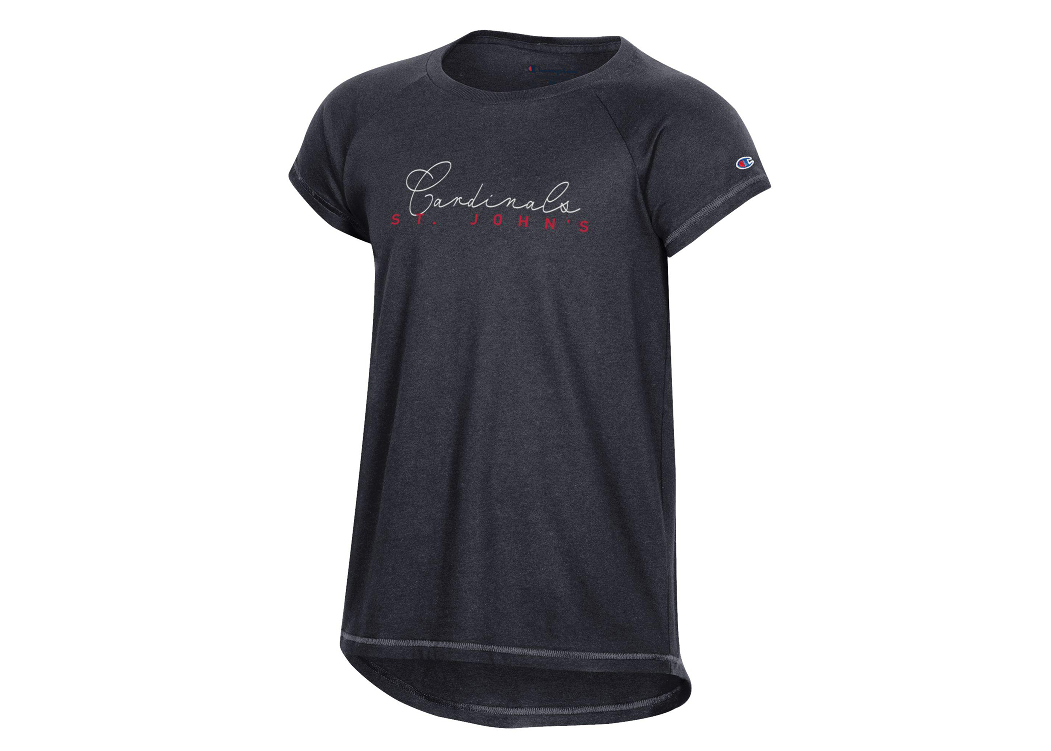 Champion Youth Girl Black University Tee Cursive | St. John's Student Store