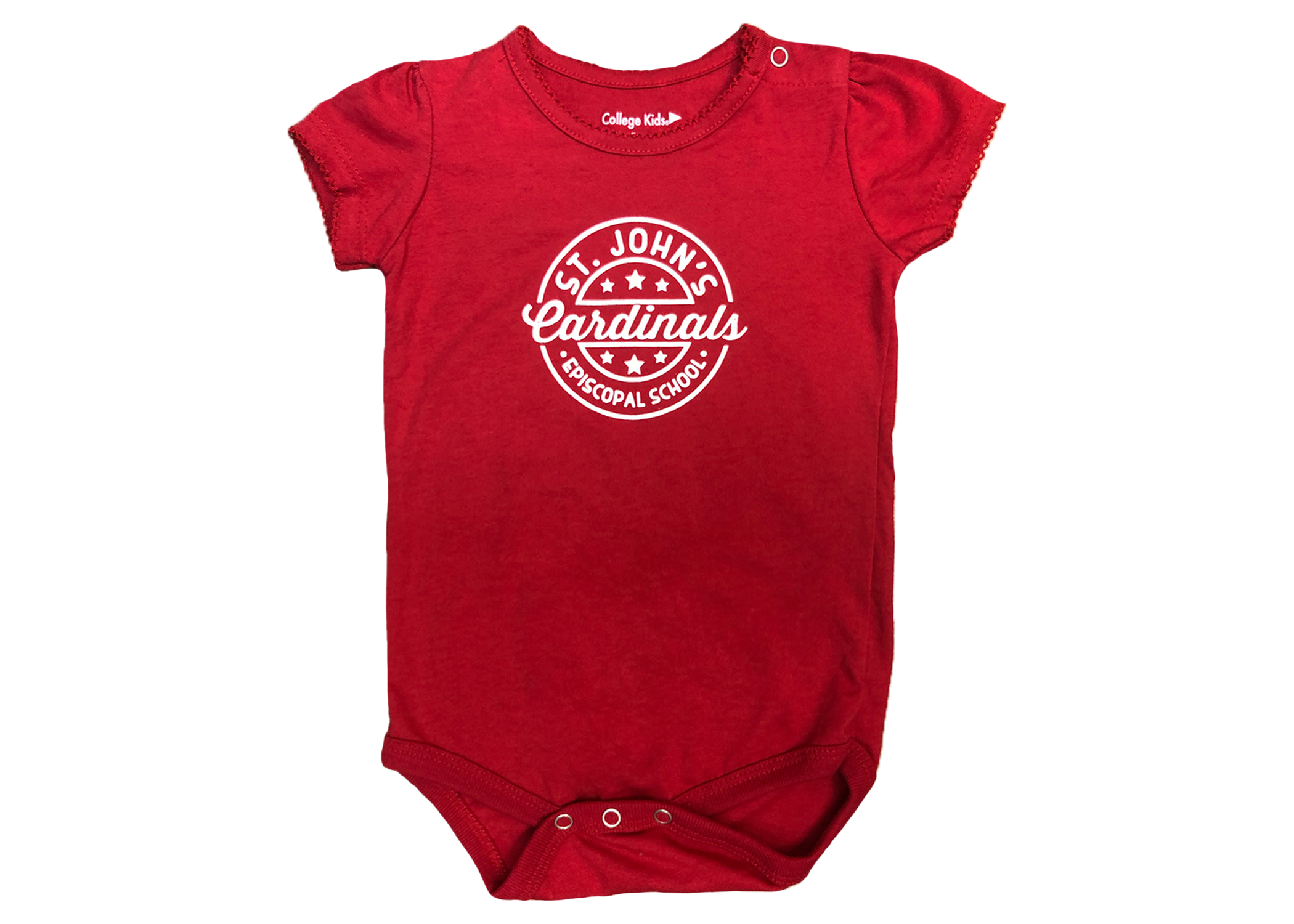  College Kids Infant Girl Red Bryn Bodysuit St John s Student Store